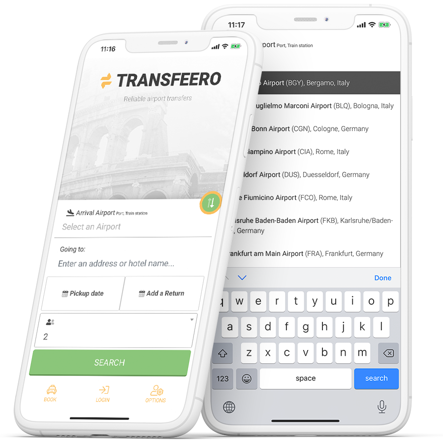 Book online your Transfer - Transfeero